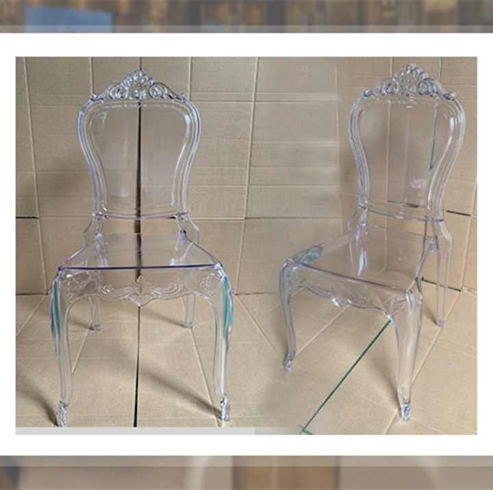 Contemporary Resin Acrylic Princess Chair - Stackable & Durable