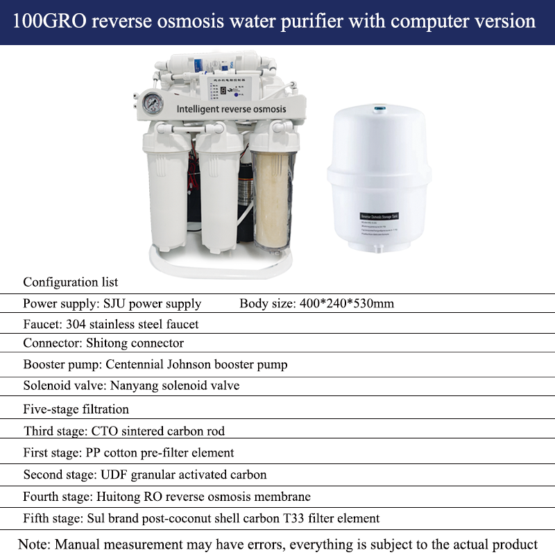 5-Stage RO Under-Sink Water Purifier with 5-Level Filtration Household ...