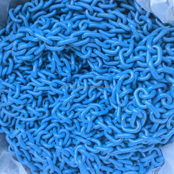 G100 Alloy Steel 8mm Lifting Chains Blue Lacquer Welded Chains G80 ...