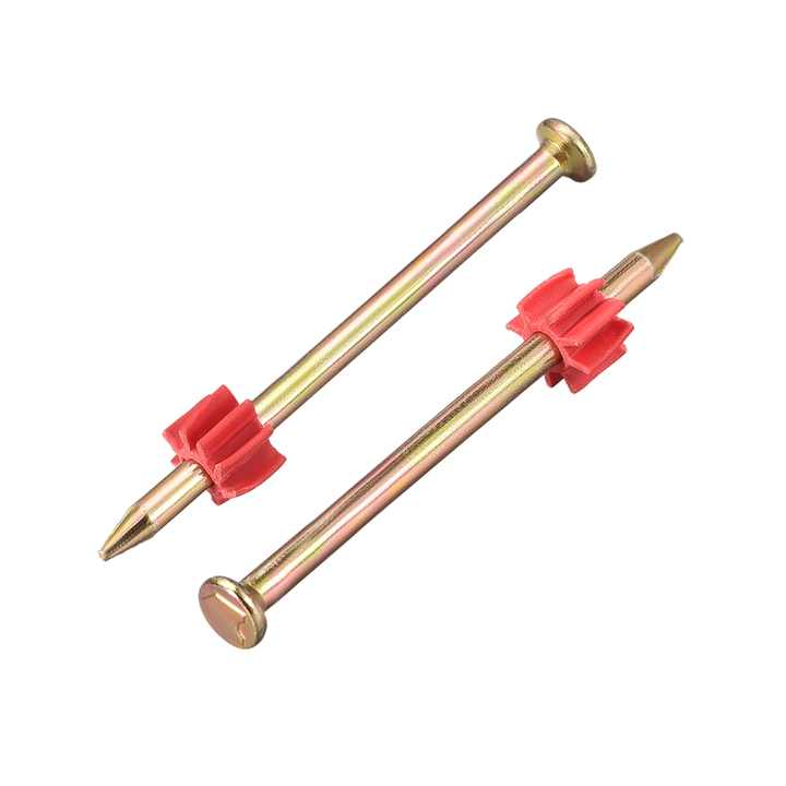 PD Drive Pins with 300 Head Red Plastic Flute Shoot Nails Smooth Shank ...