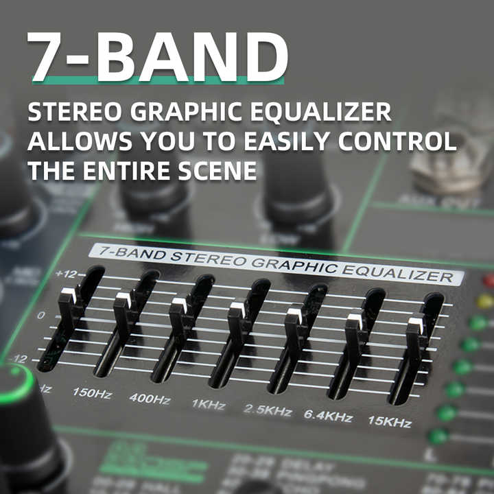 Biner PA12 Audio DJ Mixer - 12 Channel Mixing Console