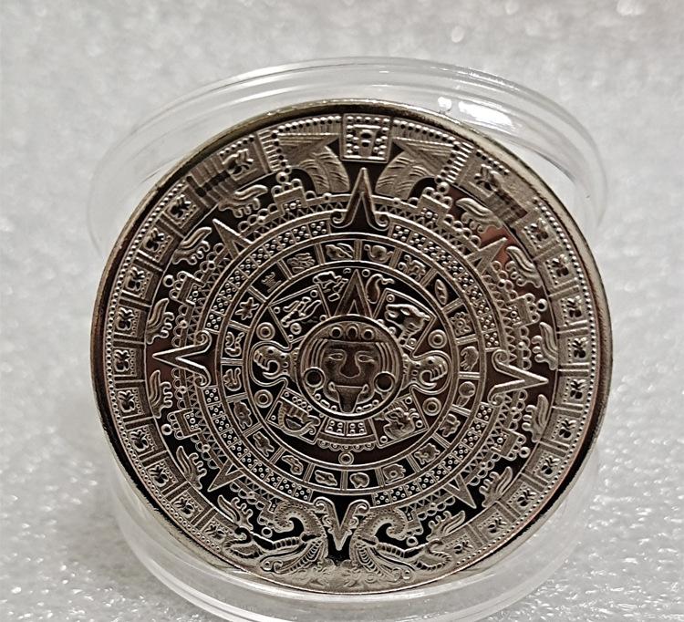 Mayan Commemorative Pyramid Sundial Gold Silver Coins
