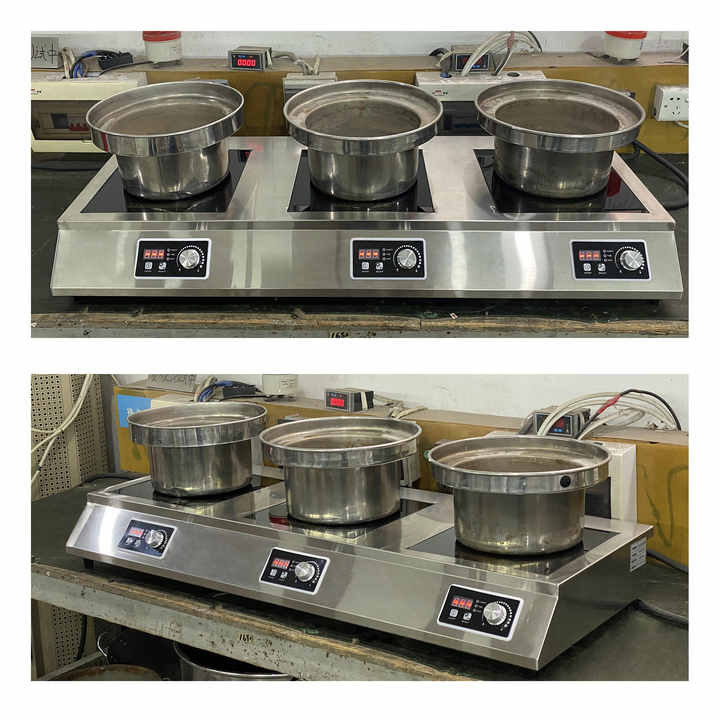 Commercial Multifunction 3 Burners Induction Stove Electric Stainless ...