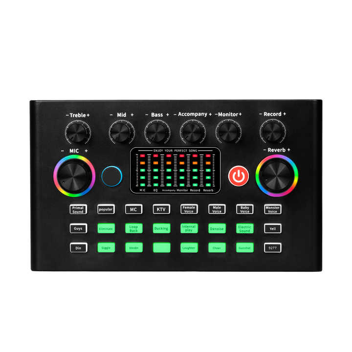 F009 Live Sound Card - Essential DJ Mixer Effects Audio Interface