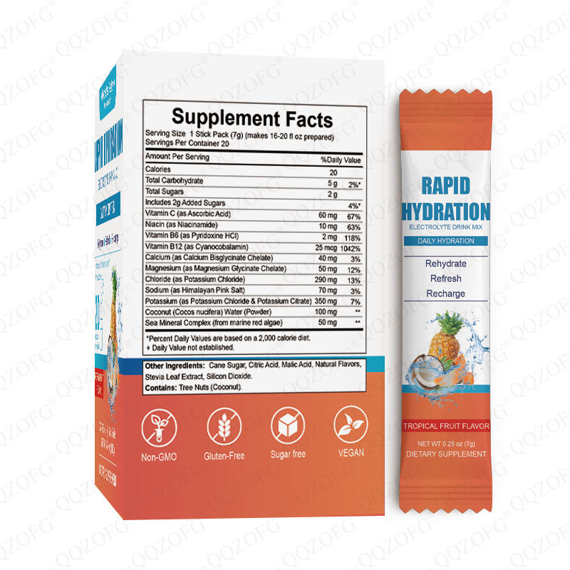 Rapid Hydration Electrolyte Drink Mix Powder Drink for Men Women ...