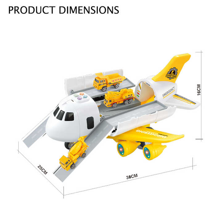 DIY Airplane Storage Toy Vehicle Set - 3ASST Cars Play Set
