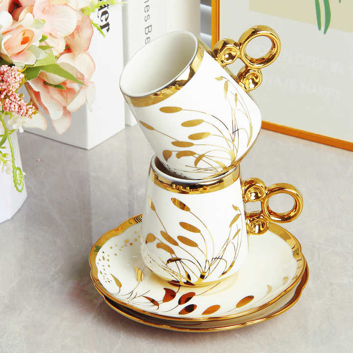 Ceramic Light Luxury High Value Coffee Cup European High Grade Exquisite English Saucer ...