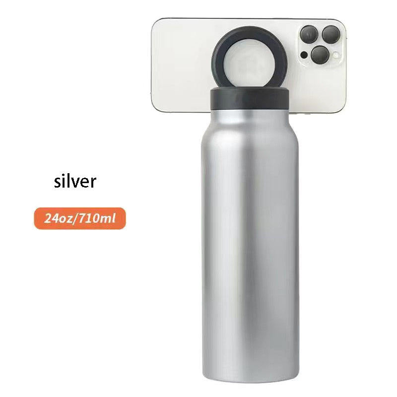 24oz/32oz Magnetic Phone Holder Vacuum Flask - 304 Stainless Steel ...