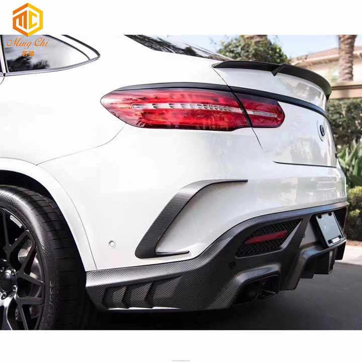 Gle63 Carbon Fiber Body Kit Front Lip Diffuser Spoiler For Mercedes ...