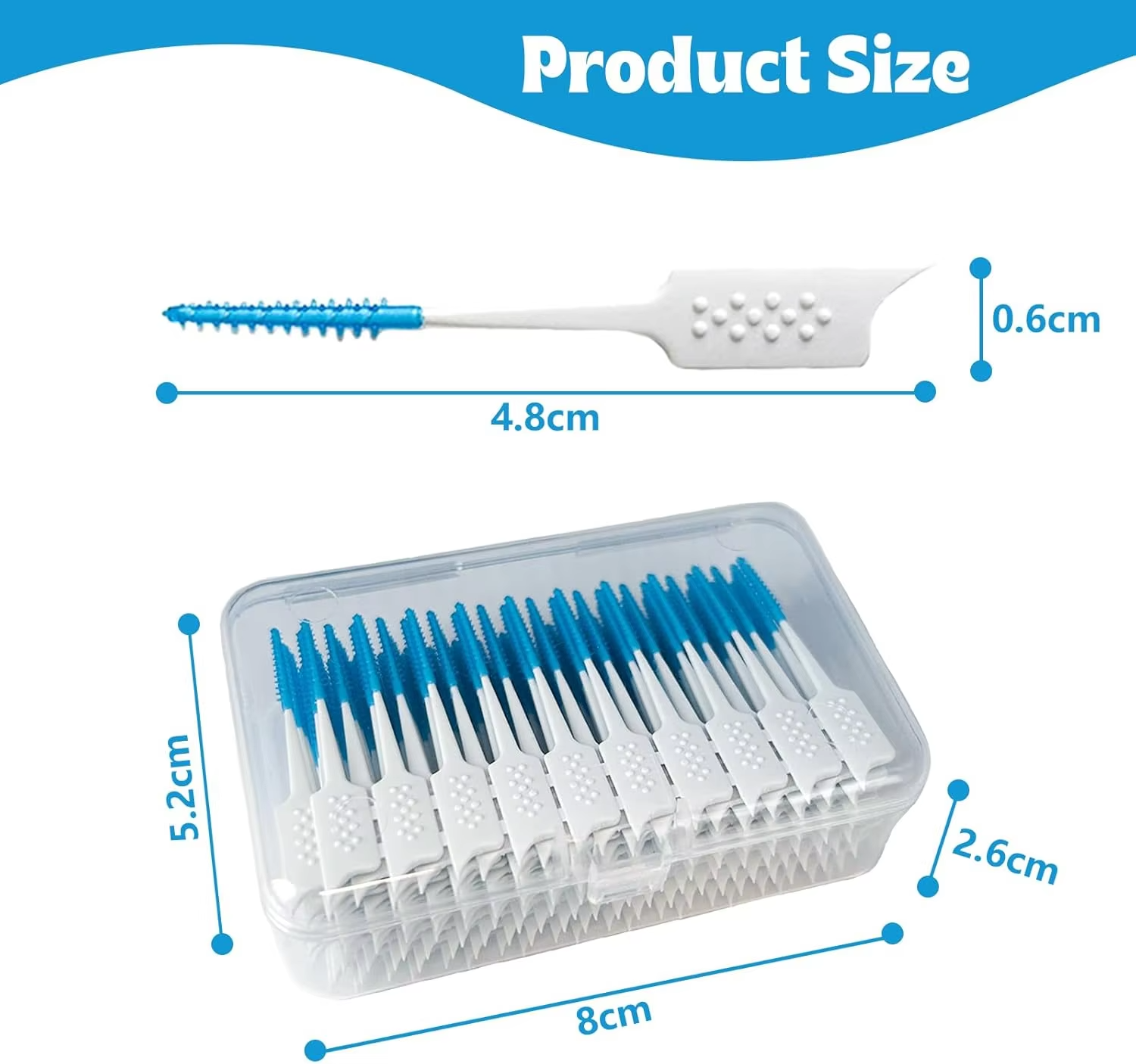 Soft Bristle Interdental Brushes Floss Picks for Adults Toothpicks for ...