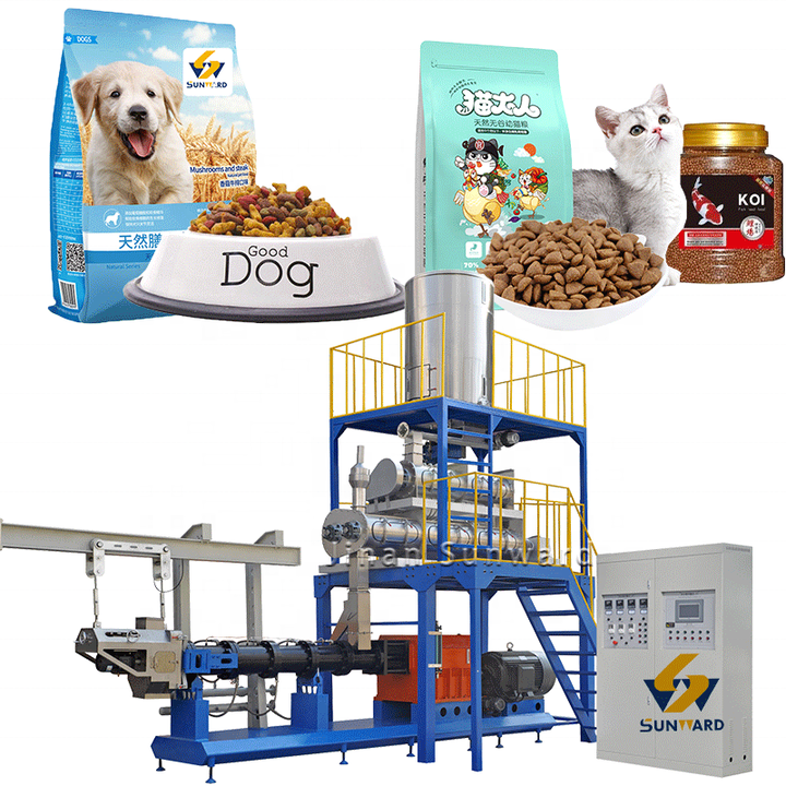Automatic Dog Food Make Machinery Plant Pet Cat Dog Treats Making Line ...