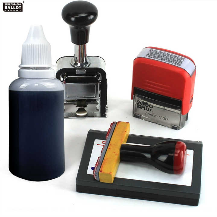 Set of Plastic Stamp Pad Ink Refill for Student Writing Applications ...