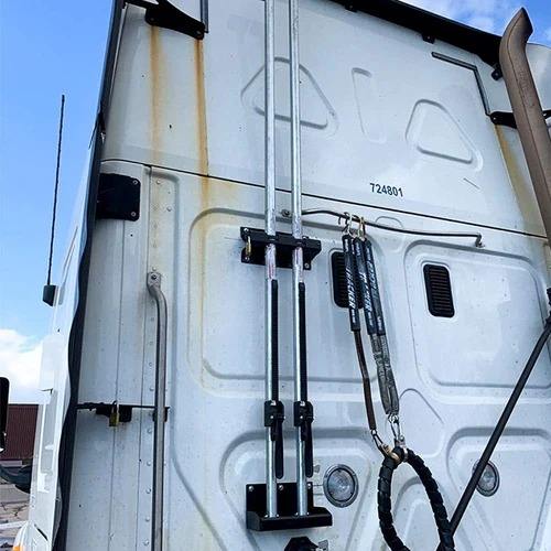 DHR Heavy Duty Double Cargo Bar Holder CB5003 Black Zinc Plated Steel ...