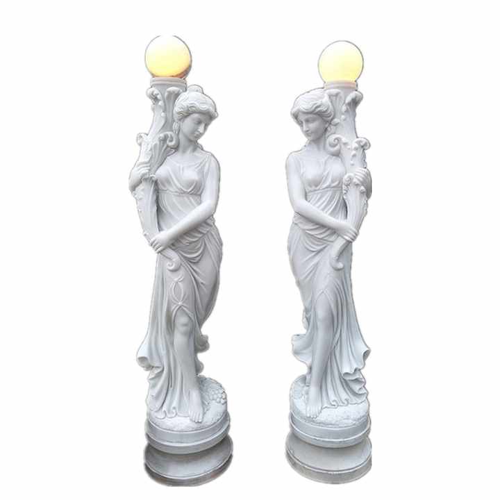 Outdoor Floor-Standing Marble Statue Lamp for Coloring Premium Statues ...