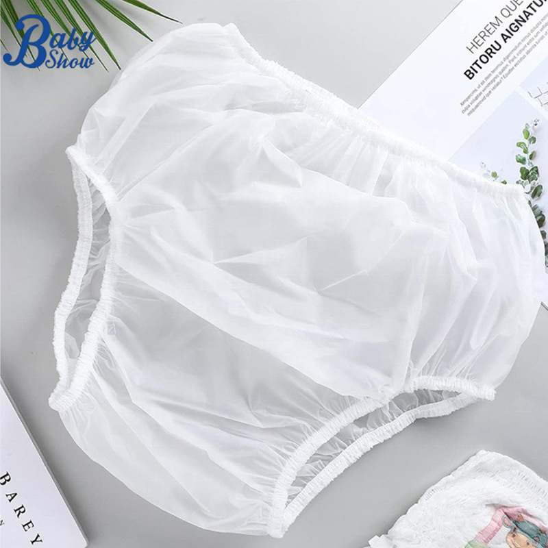 Reusable TPU Adult Diaper Pants Frosted Transparent Waterproof Leak ...