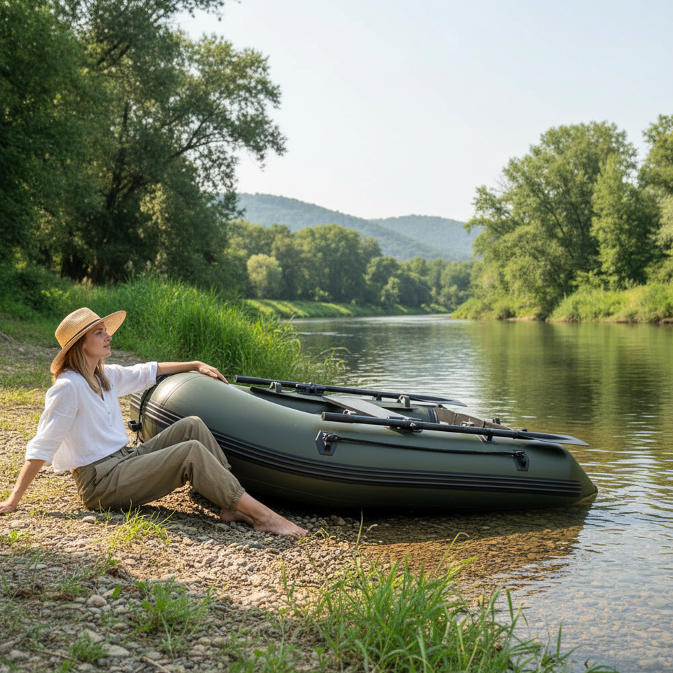 Durable PVC Inflatable Fishing Boat for Carp/Karpervissen 180x135x35cm ...