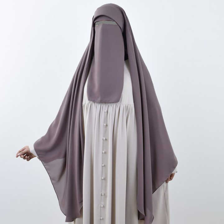 Custom Premium Nida Flap Niqab Set with Cape Modest Elegant Muslim ...
