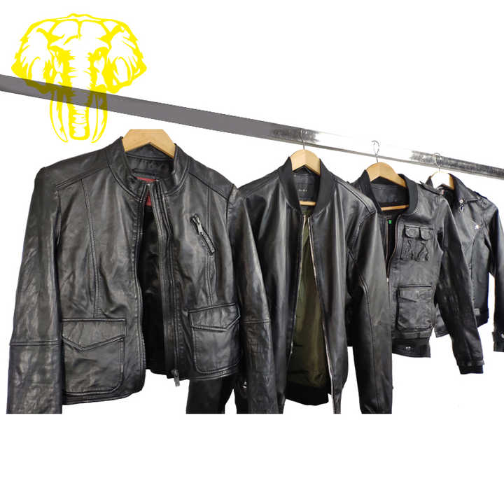 High Quality Second Hand Leather Jacket With High Collar Cotton and ...