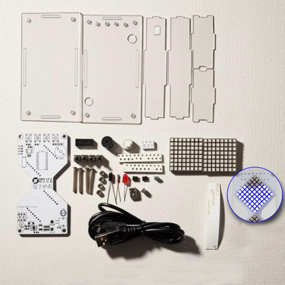 Taidacent Electronic Hourglass Led DIY Kit PCB Soldering Practice Board ...