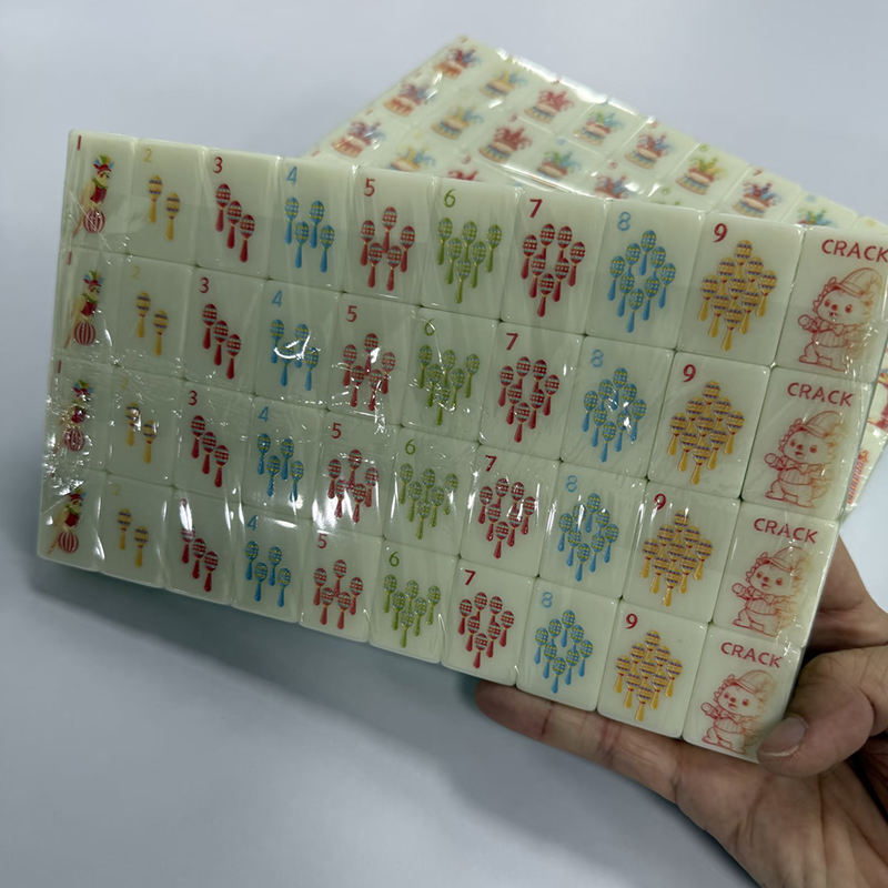 Glossy Back Modern Acrylic American Mahjong Tiles Custom Tennis Theme ...
