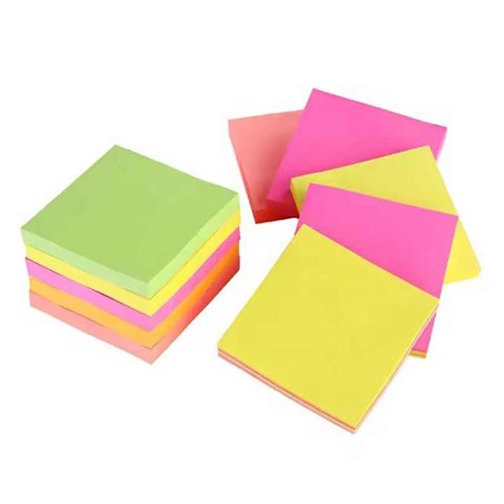 100 Sheets of Neon Assorted Color 3x3 Inch Sticky Notes