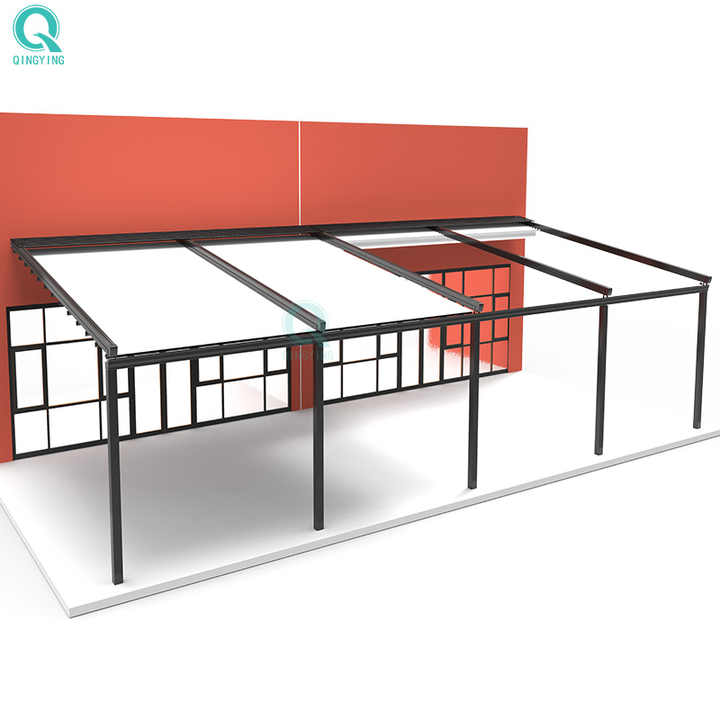 Sliding Roof PVC Fabric Electric Motorized Folding Awning