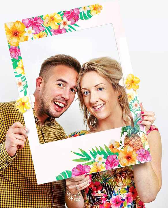 DIY Photo Frame Paper Photo Booth Props Picture Selfie Frames ...