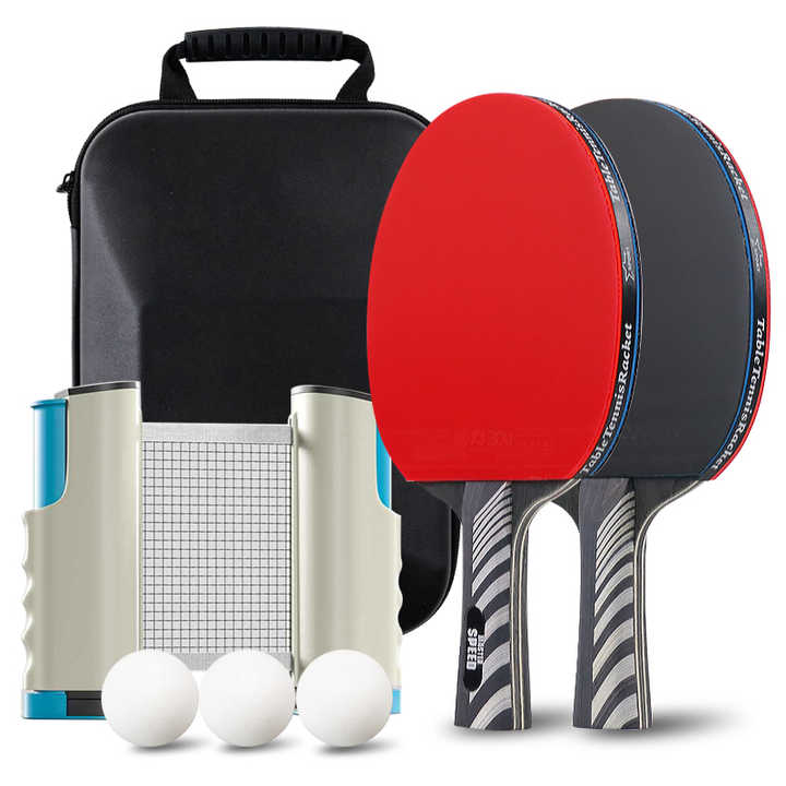 T10 Series Premium Table Tennis Racket Set with Hard Case 2 Rackets and ...