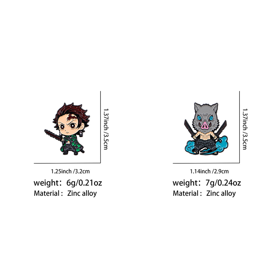 2 New Design High Quality Anime Demon Plating Metal Pin for Badge ...