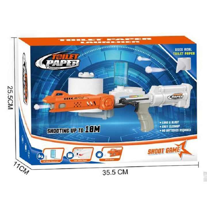 Safe Toilet Paper Launcher Toy - Water Ball Blaster Gun