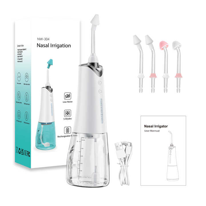 300ML Cordless Electric Nasal Irrigator - Sinus Rinse Kit