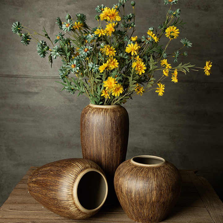 Retro Vintage Nordic Chinese Handmade Rustic Pottery