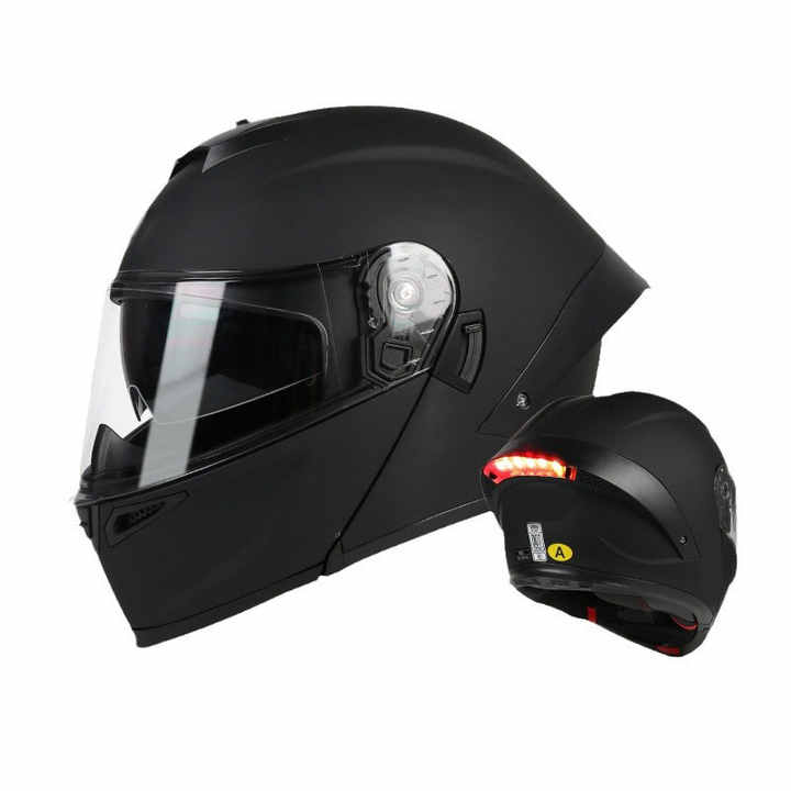 Customizable Motorcycle ABS Modular Helmet Full Face Flip up Helmet Led ...