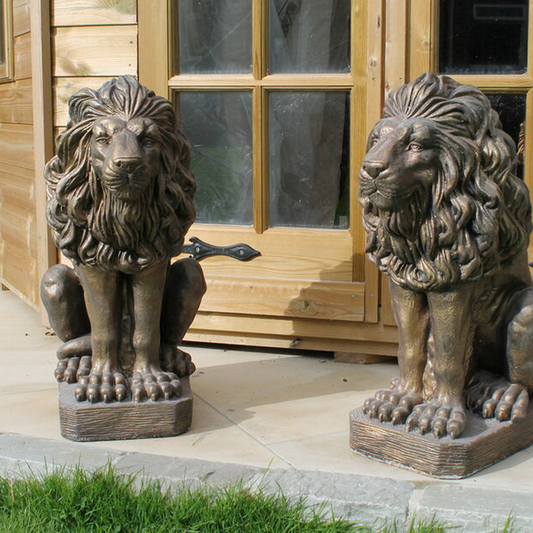 Lion Statues - Durable, Life-Sized Garden Decor Solutions