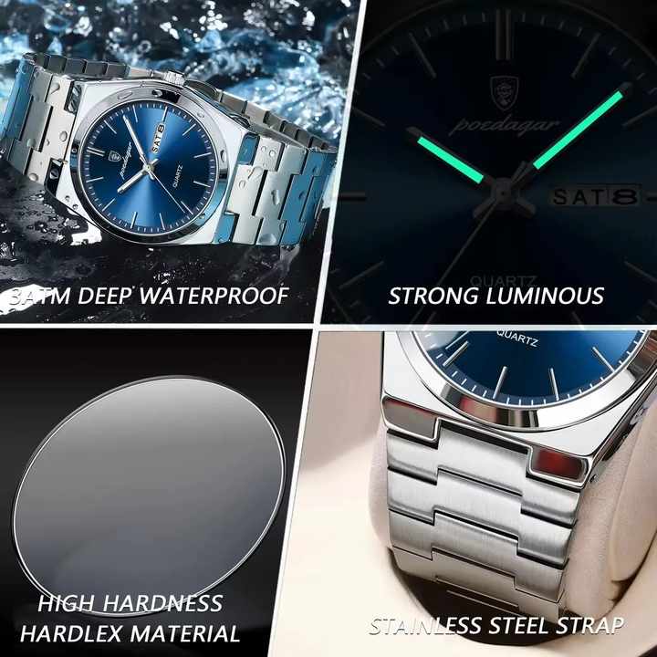 POEDAGAR 930 Luxury Watch - Stylish & Waterproof Men's Timepiece