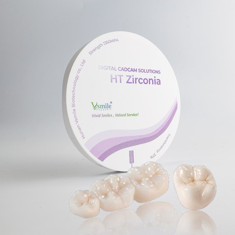 98mm HT White Monolithic Zirconia Block with 1350Mpa Strength Dental ...