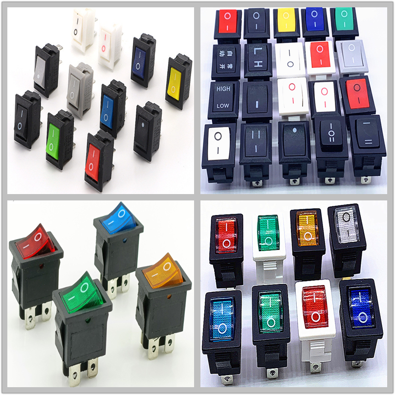 Kcd1 Rocker Switch With Push Button Micro Power AC or DC Adapter / Pcb ...