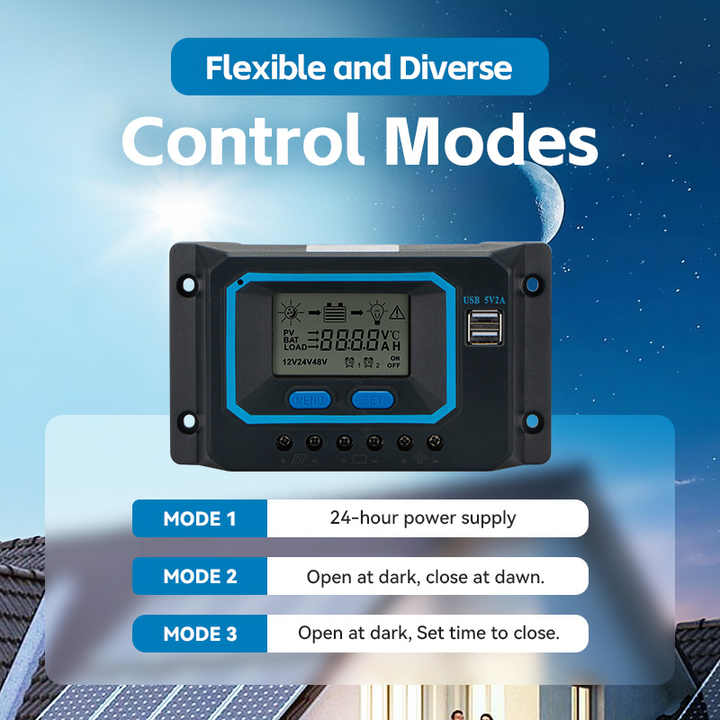GT Solar KT4024-30A 12V/24V 30A PWM Solar Controller Solar Photovoltaic ...