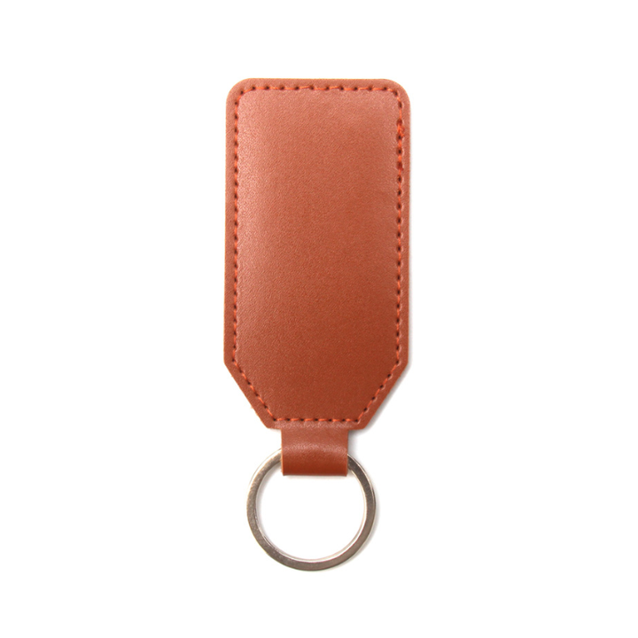 Rectangular PU Leather Key Fob Kits Leather Keychain Blanks with ...