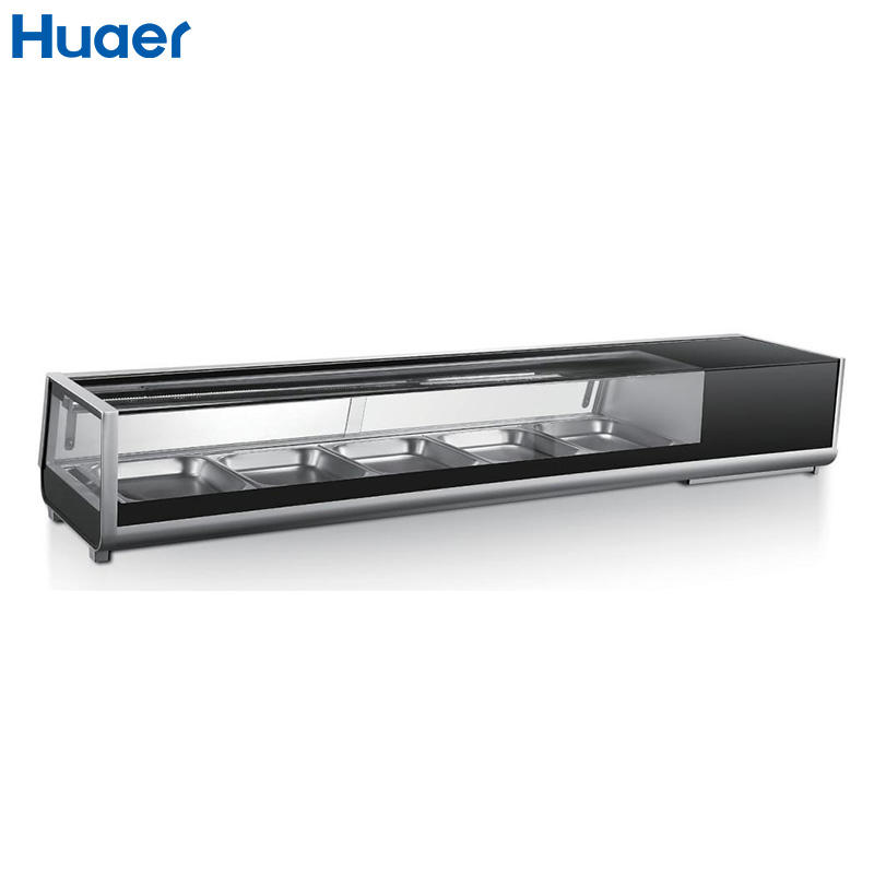 Sushi Showcase Counter Top Refrigerated Stainless Steel Single Layers ...