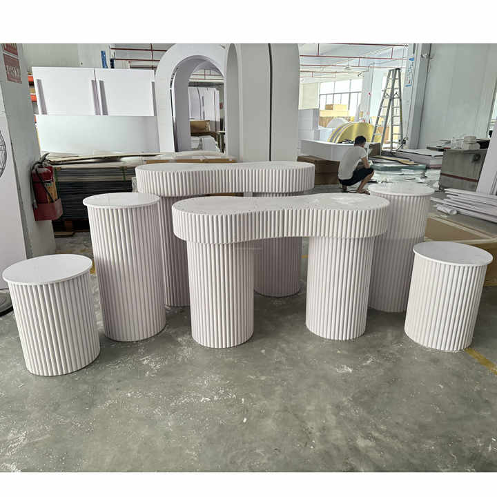 PVC Cake Plinth Stand Cylinder Pedestal Display Table Wedding Events ...