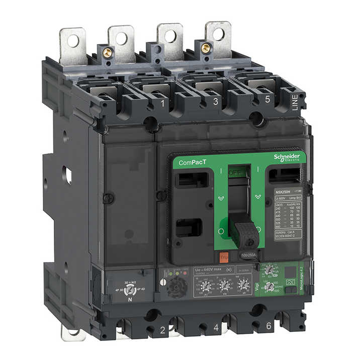 Original NSX Series NSX100N 50kA AC 4P3D 40A TMD Trip Unit P-IN ...