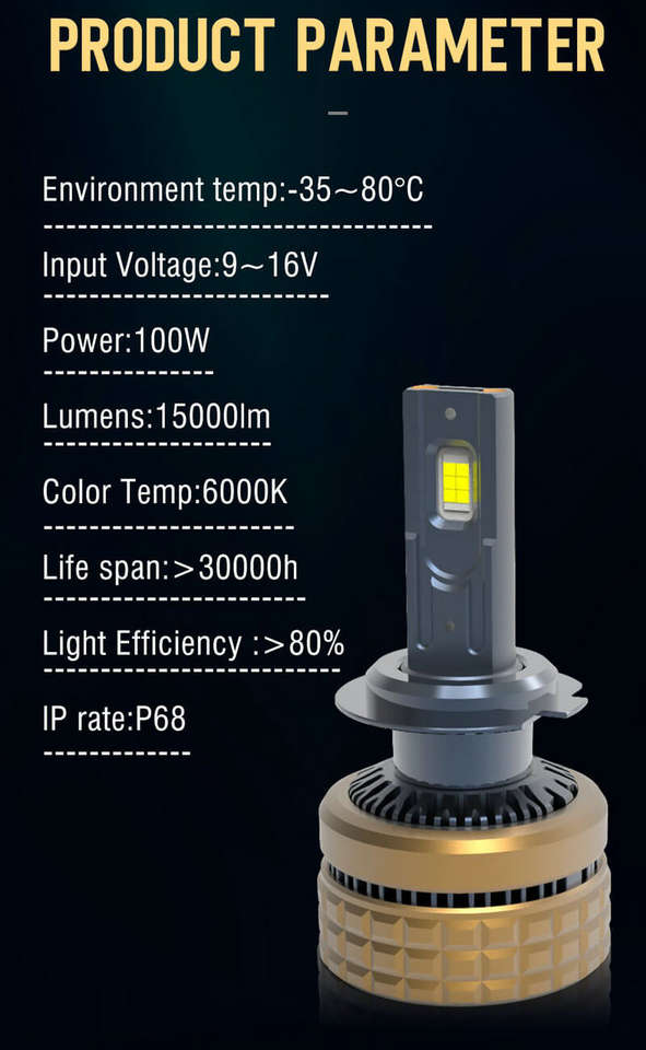 Strong Power 100w High Brightness 6000k Auto Lighting Car Led Headlight ...