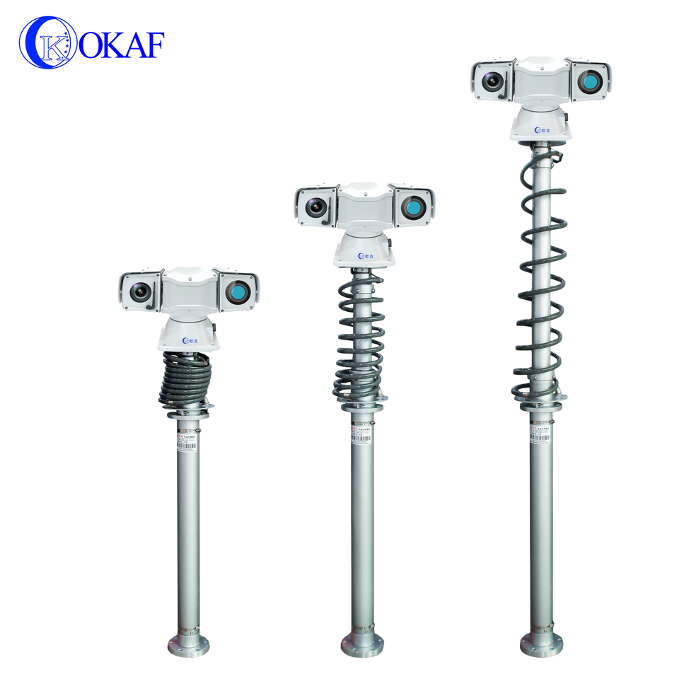 Vehicle Mounted Pneumatic Telescopic Mast 2 to 30m Surveillance Camera ...