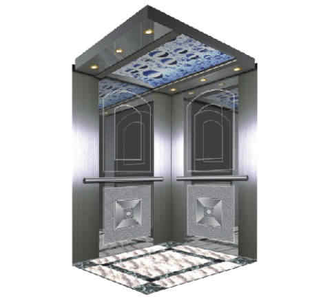 Modern Design Passenger Elevator Panoramic Lift AC Drive Home Lift Gearless Traction PVC Safety ...