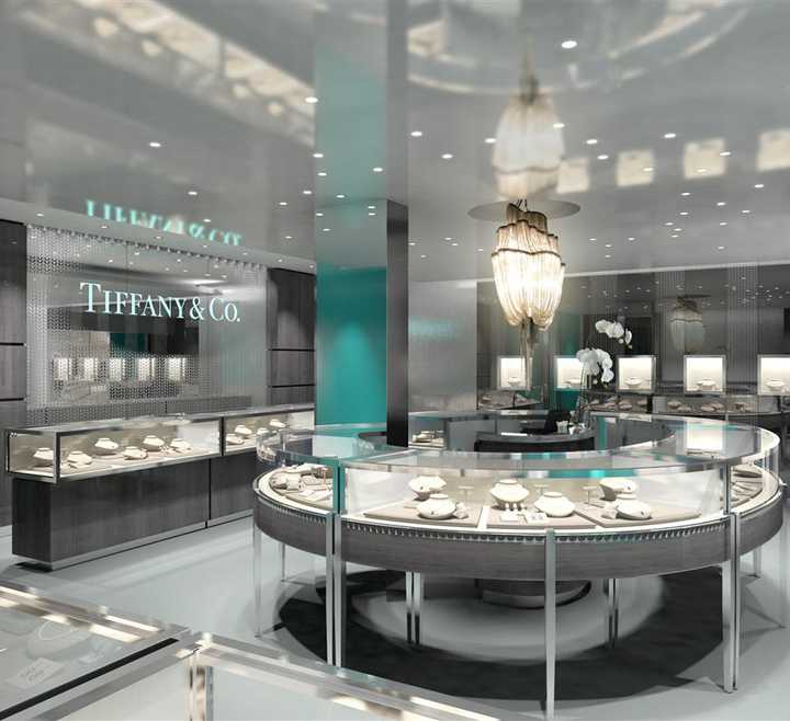 Classic Tiffany Glass Showcase Jewelry Vitrine For Jewelery Display ...