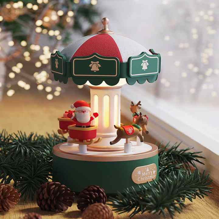 Retro Merry-go-round USB Rechargeable 5V Led Night Light Children ...