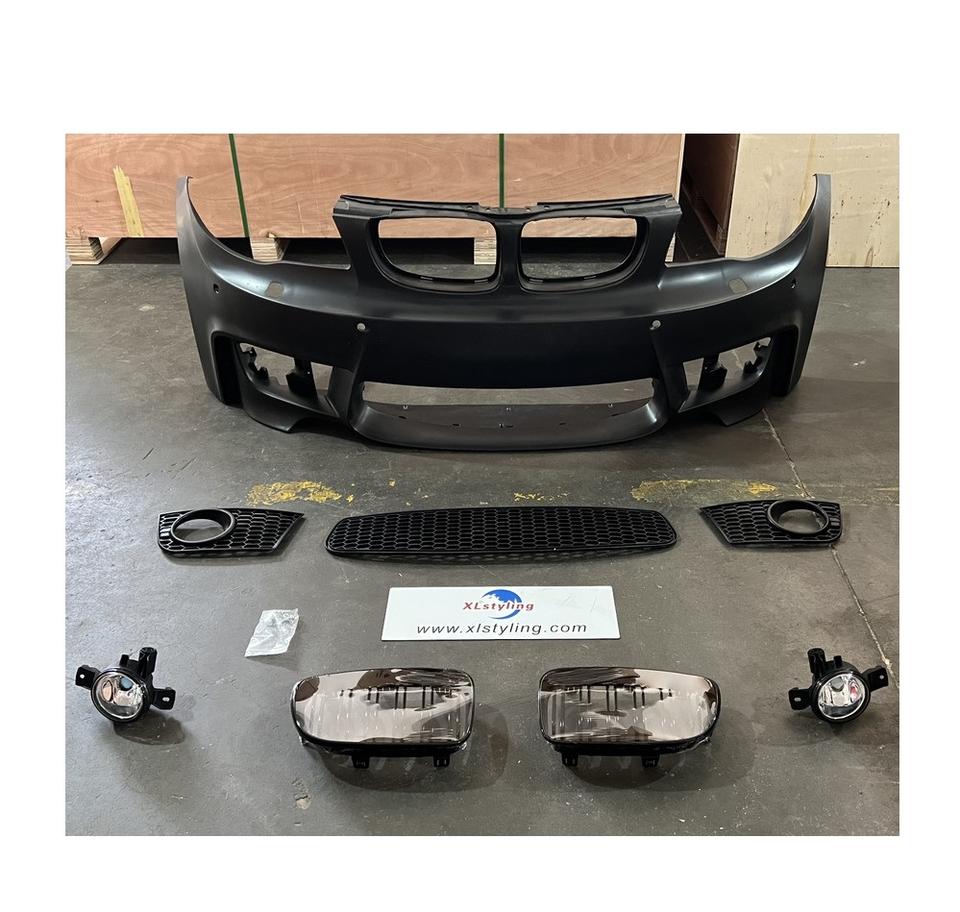 Car Bumper Unpainted PP 1M Style Front Bumper Cover for BMW 1 Series