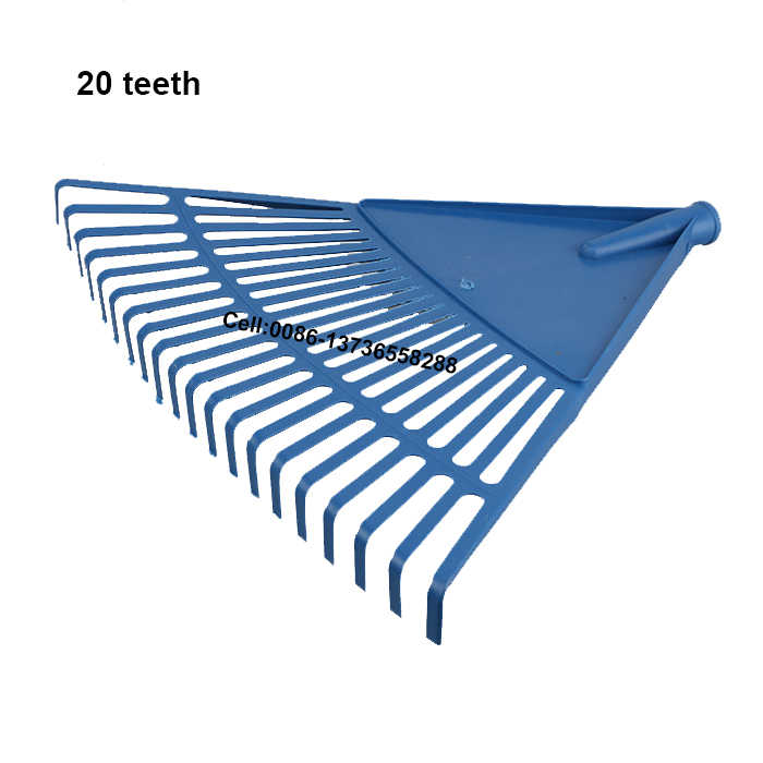 Heavy-Duty 20 Tine Garden Head Plastic Leaf Rake Replacement PP ...