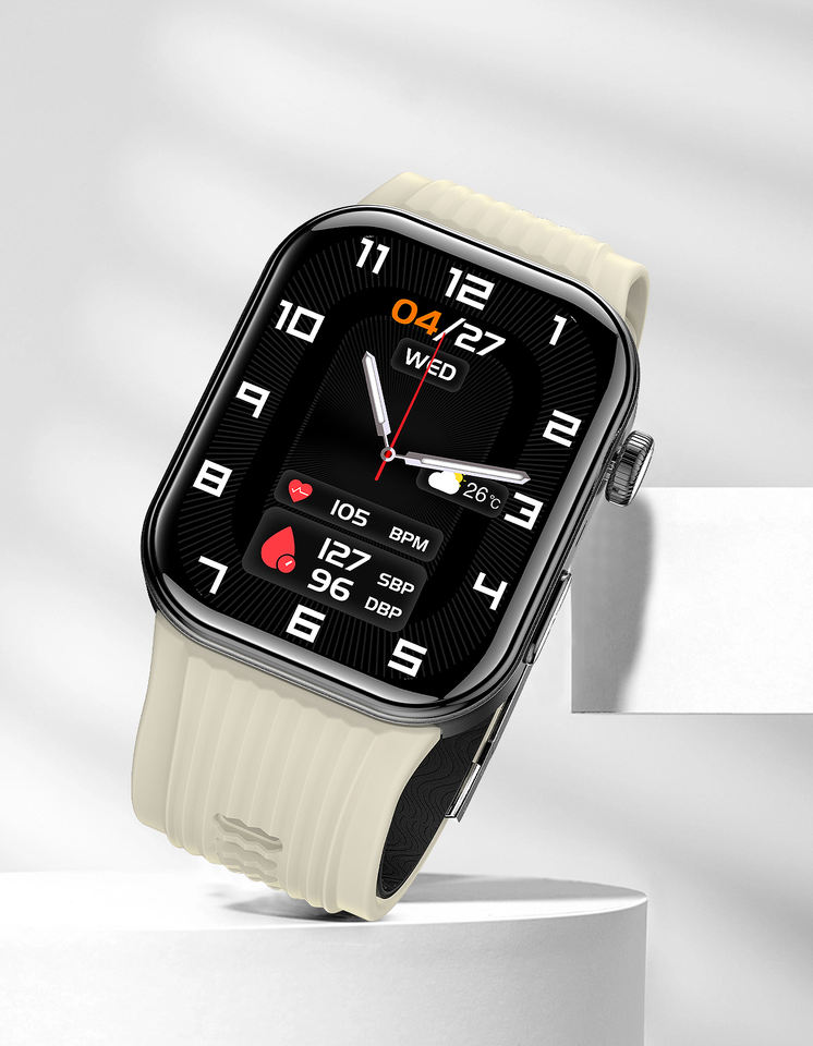 BP Blood Pressure ECG Smart Watch with Fall Detection SOS Button Square ...